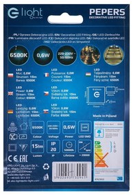 Schodišťové LED svítidlo Pepers, 1x LED 0,6w, 4000k, s