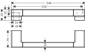 Hansgrohe AddStoris Madlo 34,8cm, zlatá lesk, 41744990