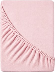 Froté prostěradlo EXCLUSIVE světle růžové 90 x 200 cm