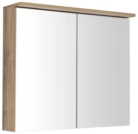 Aqualine Aqualine, KAWA STRIP Galerka s LED osvětlením 80x70x22cm, dub emporio, WGL38S