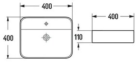 Mexen Sofia, umyvadlo na desku 40 x 40 x 11 cm, bílá, 22154000
