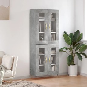 vidaXL Skříň highboard 69,5 x 34 x 180 cm kompozitní dřevo [3198262] Barva: Betonová šedá