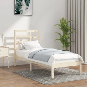 vidaXL Rám postele masivní dřevo 100 x 200 cm [3105786] Barva: Šedá