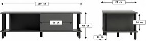 TV stolek PARIS 150 cm, bílá