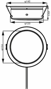 Philips 8720169212800 podhledové LED svítidlo Diamond, 1x 4,8 W 900lm 4000K