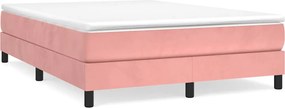 Box spring postel s matrací růžová 140x200 cm samet 3144338