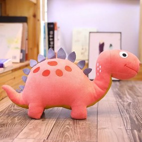 Roztomilý plyšák dinosaurus 25 cm růžový