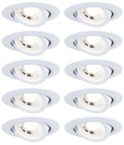 Paulmann 99996 matně chromové bodovky, 10x4,8W LED 3000K, Ø 8,2cm