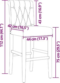 vidaXL Barové židle 2 ks masivní kaučukové dřevo a textil [4006219] Barva: Tmavě šedá