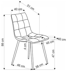 Jídelní židle Ember, šedá