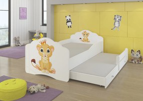 ADRK Furniture Dvojitá postel s matracemi CASIMO II LION 160x80 CH-Cas-II- Lio- 160-E098