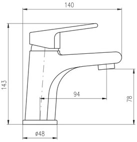 RAV Slezák CO126.0CMATZ - Umyvadlová baterie COLORADO 14,3 cm černá/zlatá