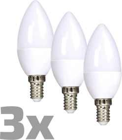 EURO-LUX LED žárovka E14, 4,8 W (40 W), 470 lm, 4000 K, tvar svíčky, 3 ks
