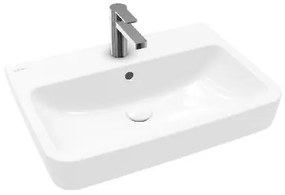 Villeroy & Boch O.novo - Umyvadlo 650x460 mm, s přepadem, otvor pro baterii, AntiBac, CeramicPlus, alpská bílá 4A4165T2