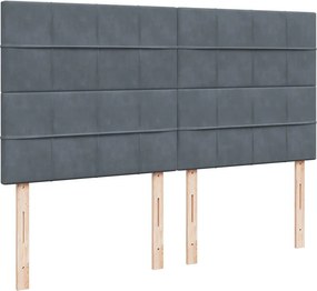 Box spring postel s matrací tmavě šedá 180x200 cm samet 3292407