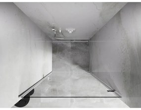 Mexen, Mexen Lunar-B výklopné pravé sprchové dveře 65 cm, transparentní, bílé - 832-065-000-20-00-P