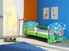Dětská postel - Rytíř 2 140x70 cm zelená