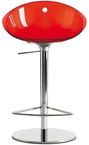 Sada 2 barových židlí Gliss 970 transparentní červená, Pedrali - Gliss 970 - sada