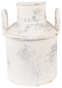 Béžová dekorativní plechová konev na mléko Fun Antique - Ø18*22 cm