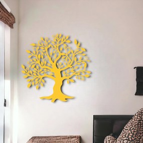 Strom života 5 - kovový obraz na zeď Velikost: 150cm, Barva: Yellow