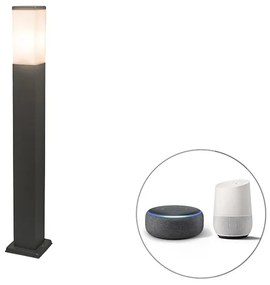 Chytrá venkovní lampa stožár tmavě šedá 80 cm včetně Wifi P45 - Malios