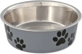 TRIXIE Miska nerezová s plastovým pláštěm 12 cm 250 ml / Miska pro psy