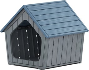 Costway Plastový domeček pro kočky odolný vůči povětrnostním vlivům s větracími