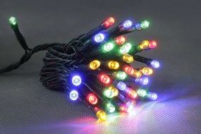 Vnitřní vánoční LED řetěz, různobarevná, 10m, 100 LED, na baterie