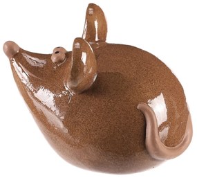 Keramická dekorace Myš, 17 x 14 x 14 cm, hnědá, 17 cm