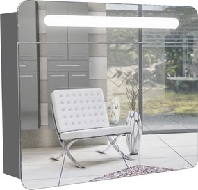 Intedoor PIR ZS 120 LED zrcadlová skříňka s integrovaným LED osvětlením Barva: A5866 Světle šedá Mat