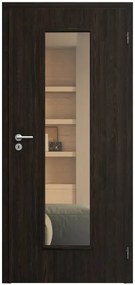 SAPELI ELEGANT KOMFORT M55 - CPL LAMINÁT - OTOČNÉ DVEŘE VČ. ZÁRUBNĚ - Wenge Průchozí šířka (cm): 110, Průchozí výška (cm): 197, Typ skla: Planibel bronz