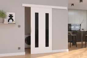 Posuvné dveře HERS 106 Wenge černá Lacobel 106 x 205