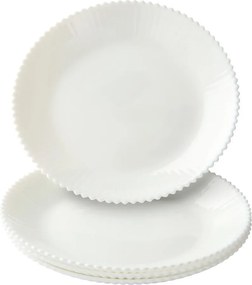 Bílé skleněné talíře v sadě 4 ks ø 25 cm Alessia – Jotex
