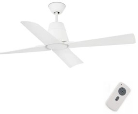 FARO Barcelona FARO 33480 - Stropní ventilátor TYPHOON IP44 pr. 130 cm bílá + dálkové ovládání W-VEN33480