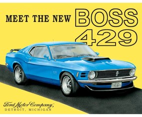 Plechová cedule Ford Mustang Boss 40 cm x 32 cm