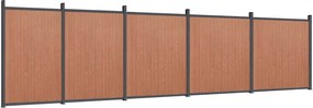 Plotový dílec hnědý 872 x 186 cm WPC 3282802