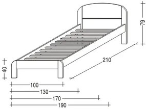 Gazel BERGHEN dřevěná postel N 120 bílá