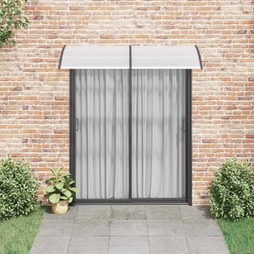Vchodová stříška černá a průhledná 200 x 75 cm polykarbonát 144815