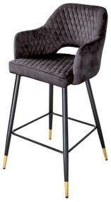 Designová barová židle Laney antracitový samet