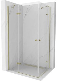 Mexen Roma Duo sprchový kout s otočnými dveřmi 80 x 70 cm, Průhledné, Zlatá - 854-080-070-50-00-02