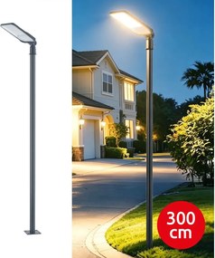 Brilagi-LED Venk. lampa se sloupem a kl. 3 m URBANLIGHT LED/200W/230V antr. IP65