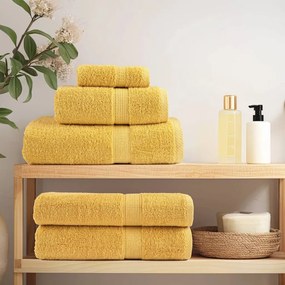 Prémiové saunové osušky SOLUND 4 ks zlaté 80x200 cm 600 g/m² 137291