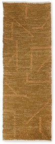 Hořčicový dlouhý bavlněný koberec / běhoun Woven - 70*200cm
