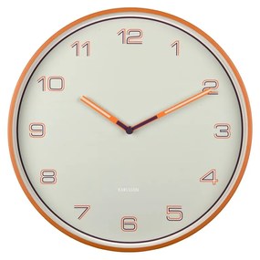 Karlsson 6013OR designové nástěnné hodiny oranžová, pr.  40 cm