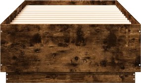 Rám postele s LED osvětlením kouřový dub 90 x 200 cm kompozit 3209636