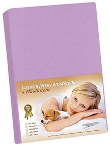 Bellatex prostěradlo jersey s elastanem fialová rozměr 100x200 cm