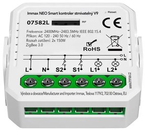 Immax Neo 07582L - Chytrý kontroler stmívatelný V9 2-tlačítkový Tuya