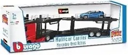 Bburago STREET FIRE Kamion s návěsem Multicar Carrier M-B Actros + Rea
