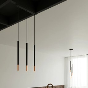 Sollux Lighting Závěsné svítidlo MOZAICA 3P černé/měď