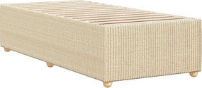 Rám postele bez matrací krémově 90x200 cm textil 3284912